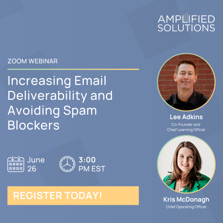 Webinar: Increasing Email Deliverability and Avoiding Spam Blockers – Amplified Solutions